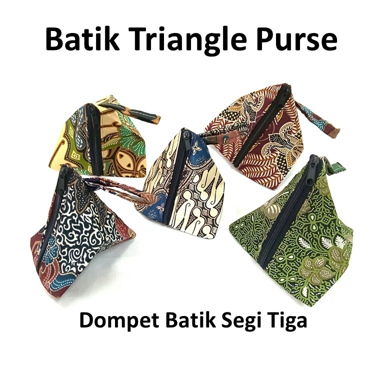 BATIK TRIANGLE PURSE WITH ZIP / DOMPAT BATIK SEGI TIGA DENGAN ZIP SEDIA ...