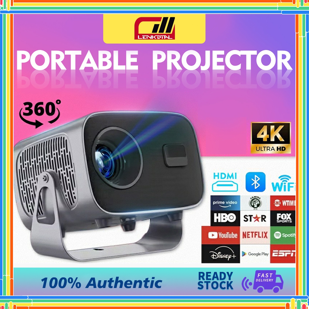 A10 PLUS Android 11 Portable Projector with H713 Chip, Dual WIFI, 1280 ...