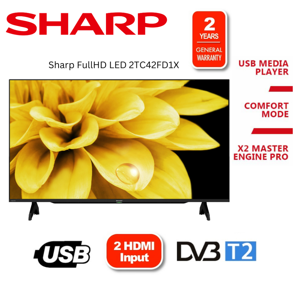 SHARP 42 INCH FULL HD LED WITH DIGITAL TUNER 2TC42FD1X Replace ...