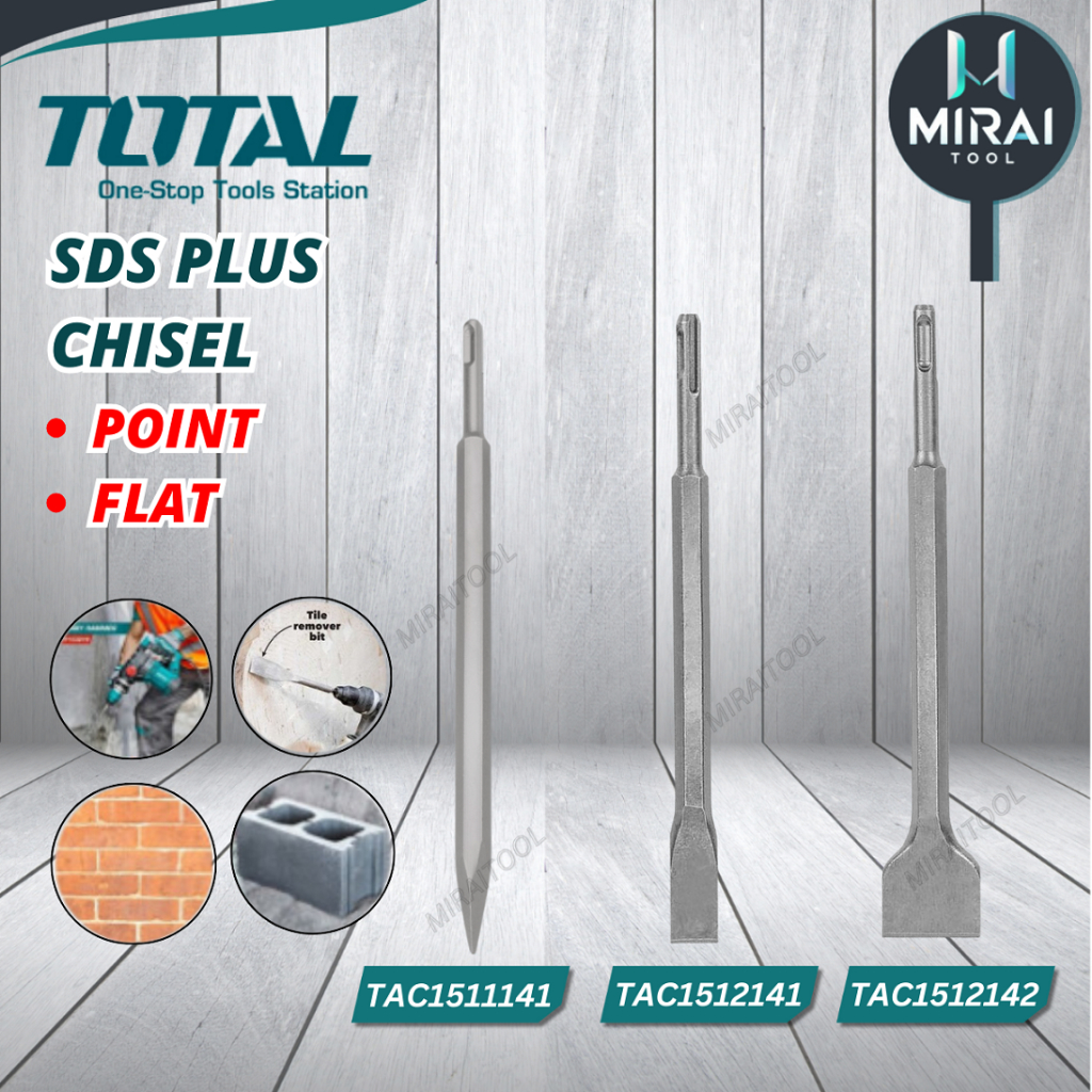 TOTAL TAC1511141 / TAC15121411 / TAC15121412 SDS Plus Pointed / Flat ...