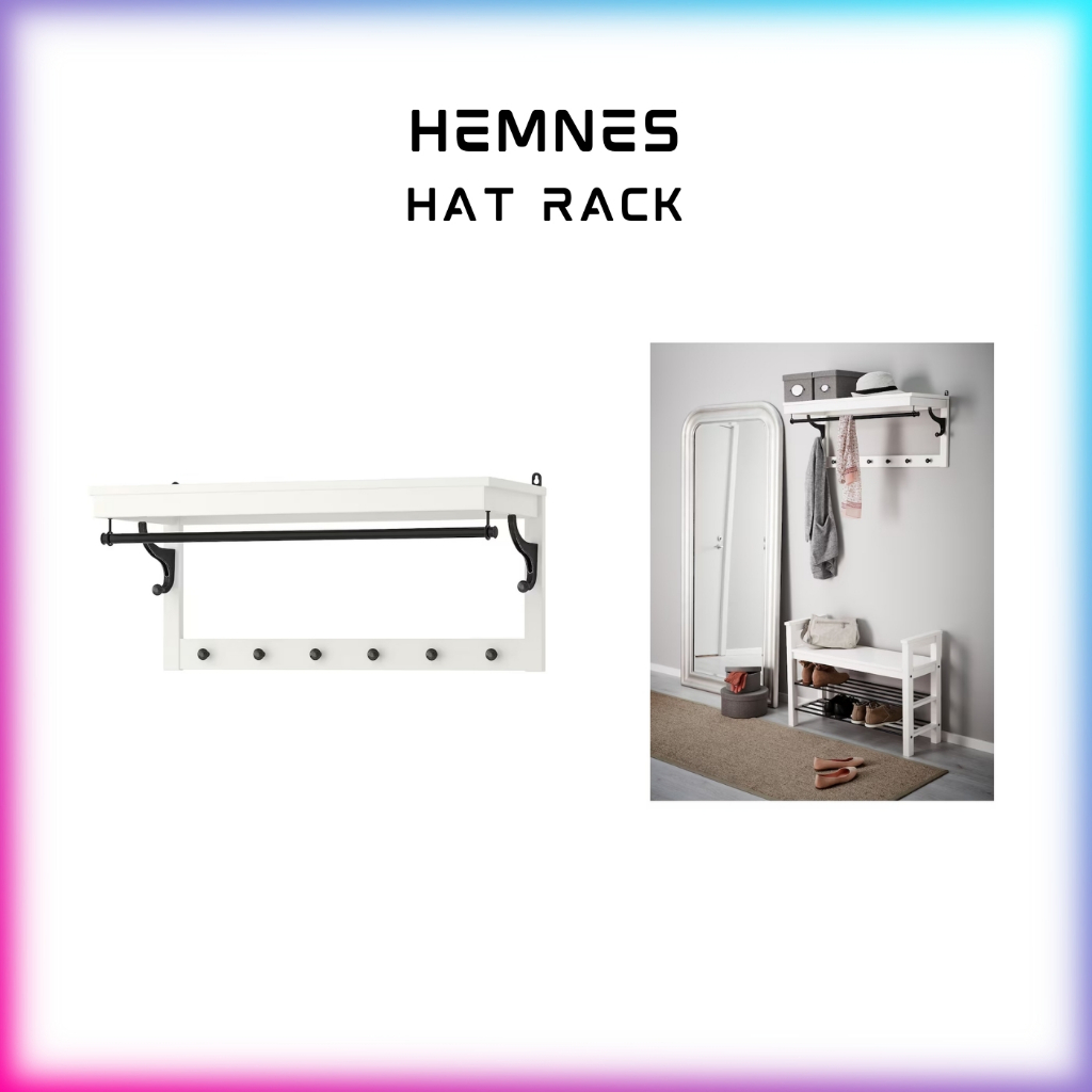 HEMNES Hat Rack Size 85cm - 100% Genuine | Shopee Malaysia