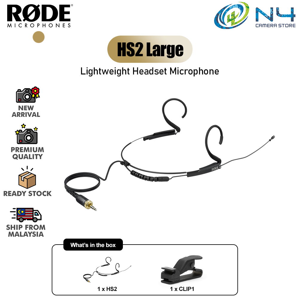 RODE HS2 Lightweight Headset Microphone Black/Pink for Adult (Large ...