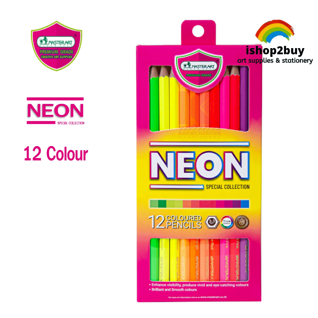 Neon Colour Pencil Master Art Colour Pencils NEON 12 Colour Special ...