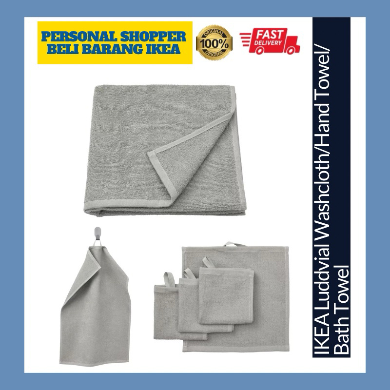 IKEA Luddvial Kornan Dimforsen Washcloth 30x30cm Bath Hand Towel Face ...