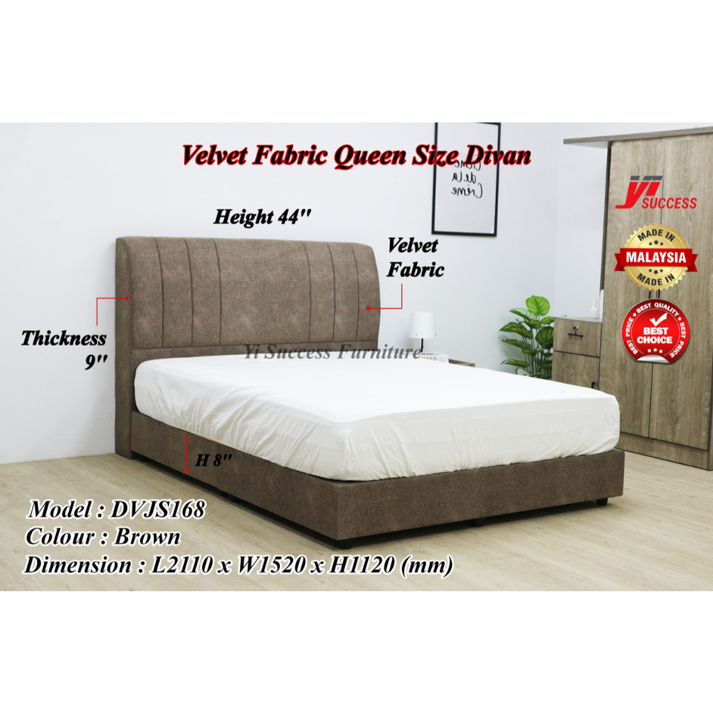 Yi Success Mandy Queen Divan Bed Frame / Quality Fabric Queen Divan ...
