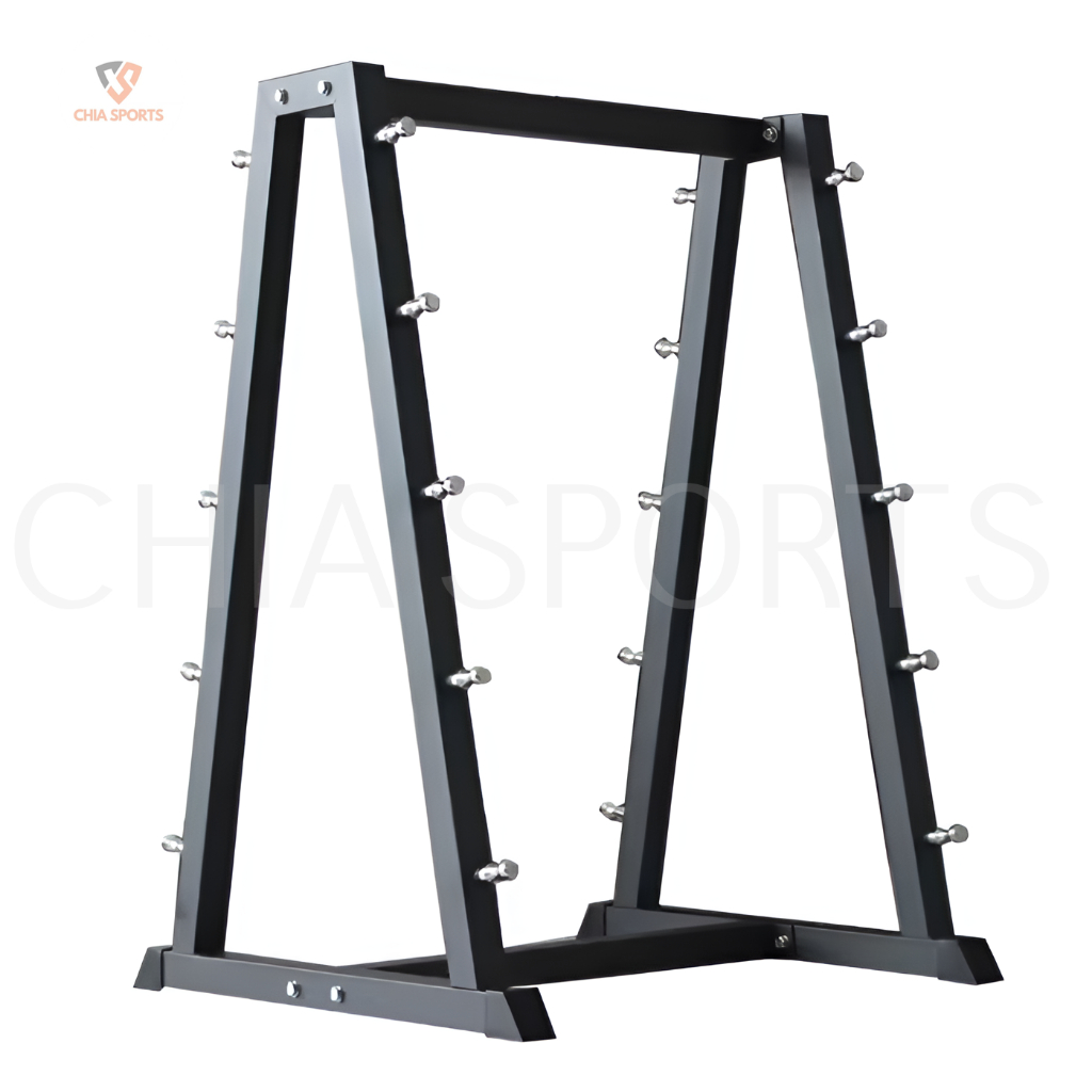 Vertical Barbell Rack 10 Tier Fixed Barbells Storage Holder ...