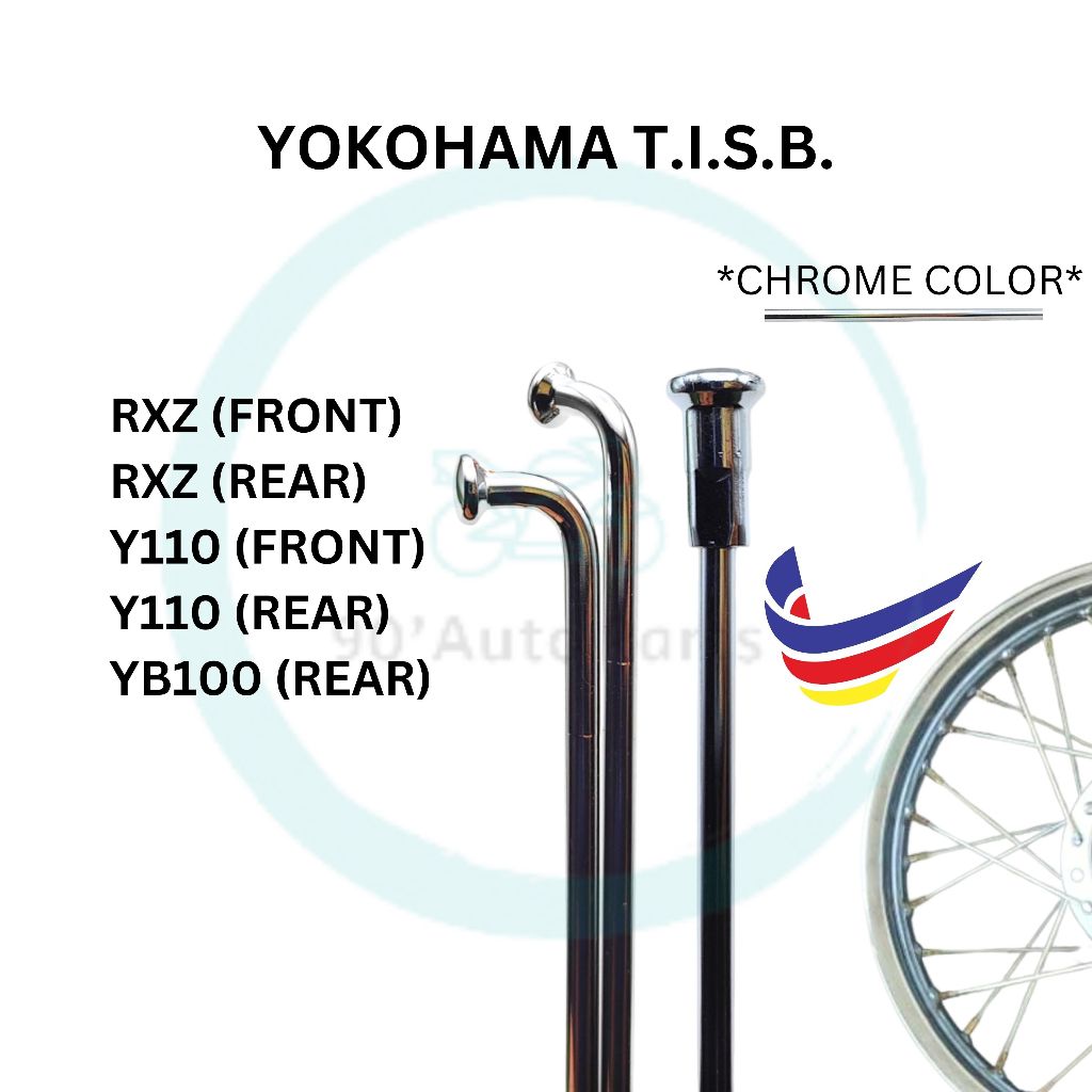 YOKOHAMA SPOKE RIM JEJARI RIM CHROME MOTOR RXZ 5PV Y110 SS Y110 SS2 ...