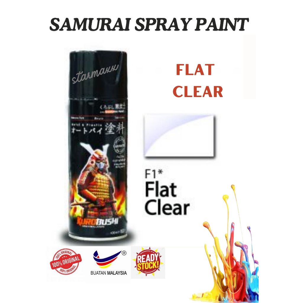 [SAMURAI] SPRAY PAINT F1* Flat Clear | Shopee Malaysia