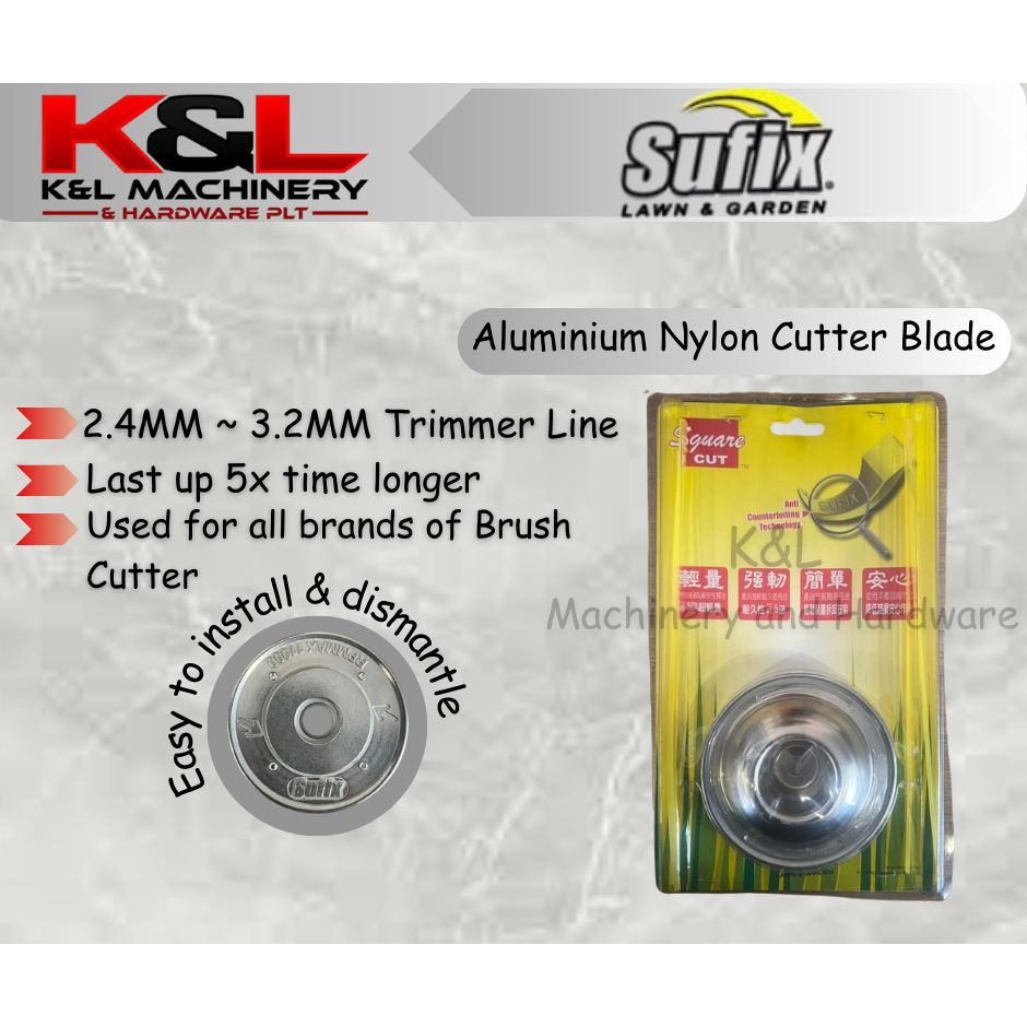 Sufix Nylon Grass Cutter / Nylon String Metal Plate Brush Cutter / Tali ...