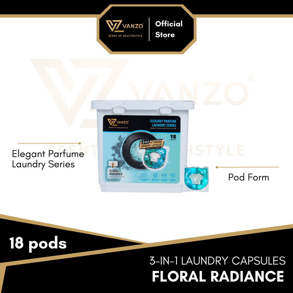 VANZO 3 In 1 Elegant Parfum Laundry Capsules - Floral Radiance | Shopee ...