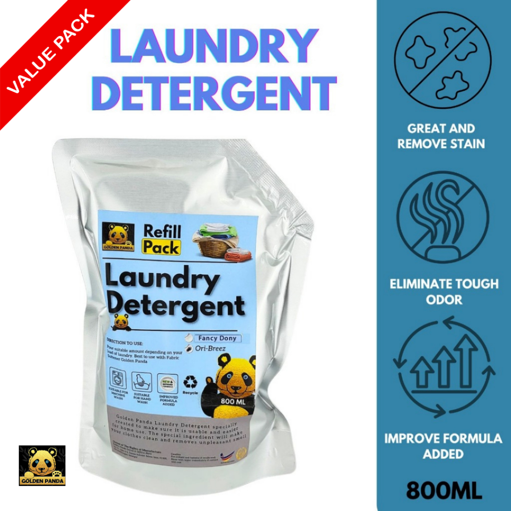 [REFILL PACK] Golden Panda Antibacterial Laundry Detergent Liquid 800ml ...