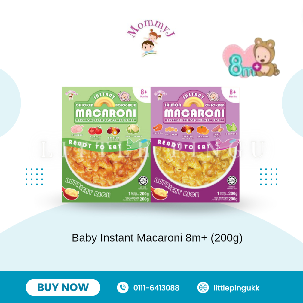 MommyJ Baby Instant Macaroni 8m+ (200g) | Shopee Malaysia
