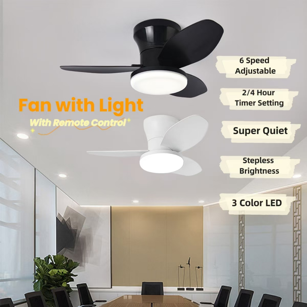 6 Speed Ceiling Fan with Light Kayu Kipas Siling Lampu Remote Control ...