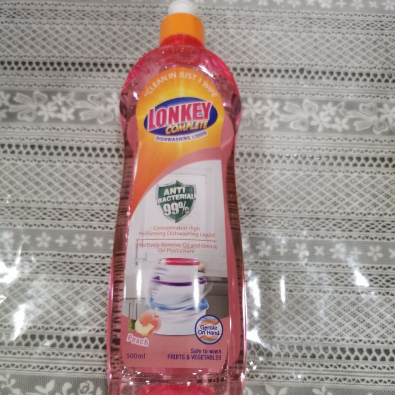LONKEY PEACH ANTIBACTERIAL DISHWASHING LIQUID 500ML | Shopee Malaysia