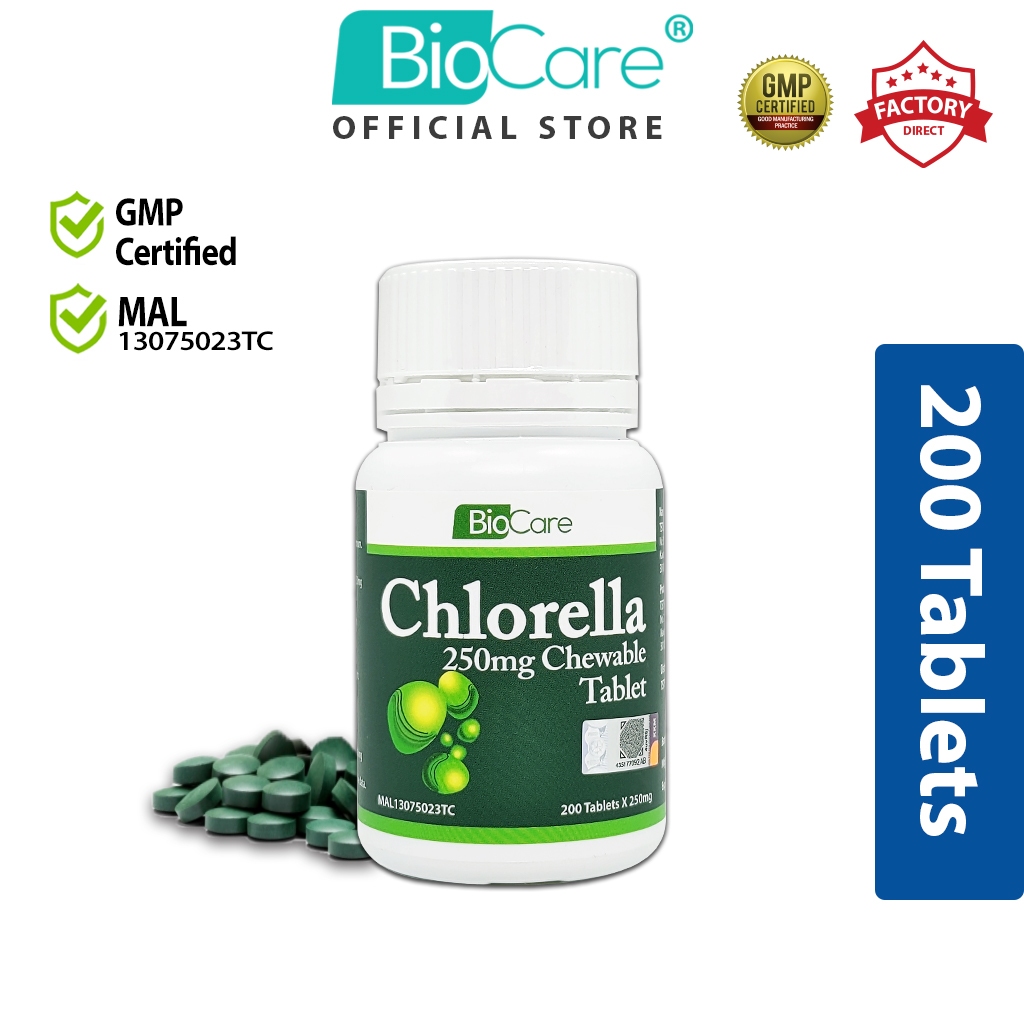 Biocare Chlorella Chewable Tablet (200's x 250mg) | Shopee Malaysia