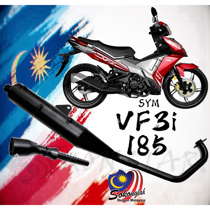 Std Open Racing SYM VF3i 185 Exhaust Pipe ekzos berang ejm standard ...