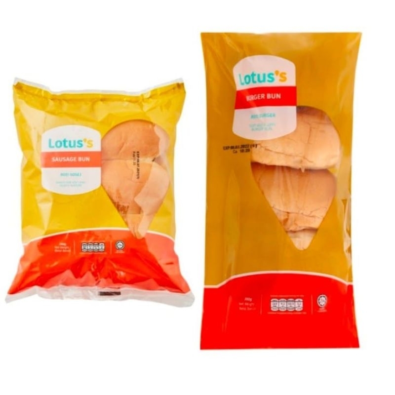 LOTUS Combo & Jimat Sausage/ Hotdog Bun 6s | Burger Bun 5s | Shopee ...