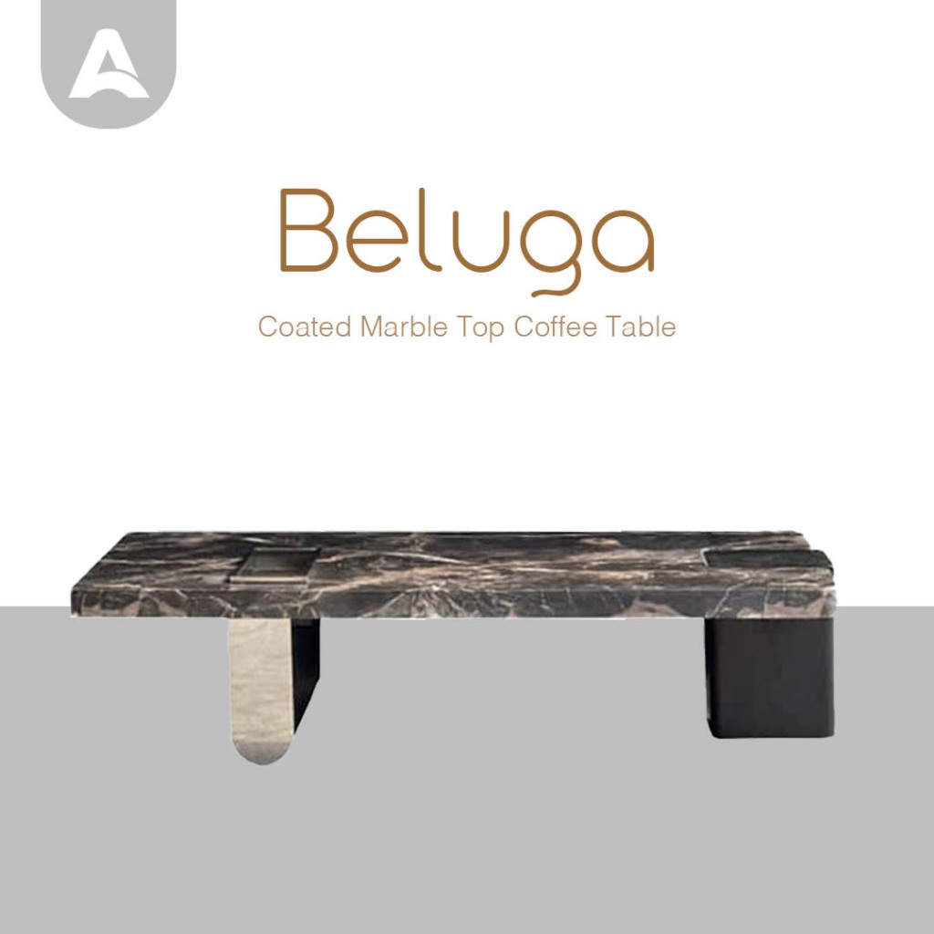 Arturo - Beluga Marble Top Coffee Table | Shopee Malaysia