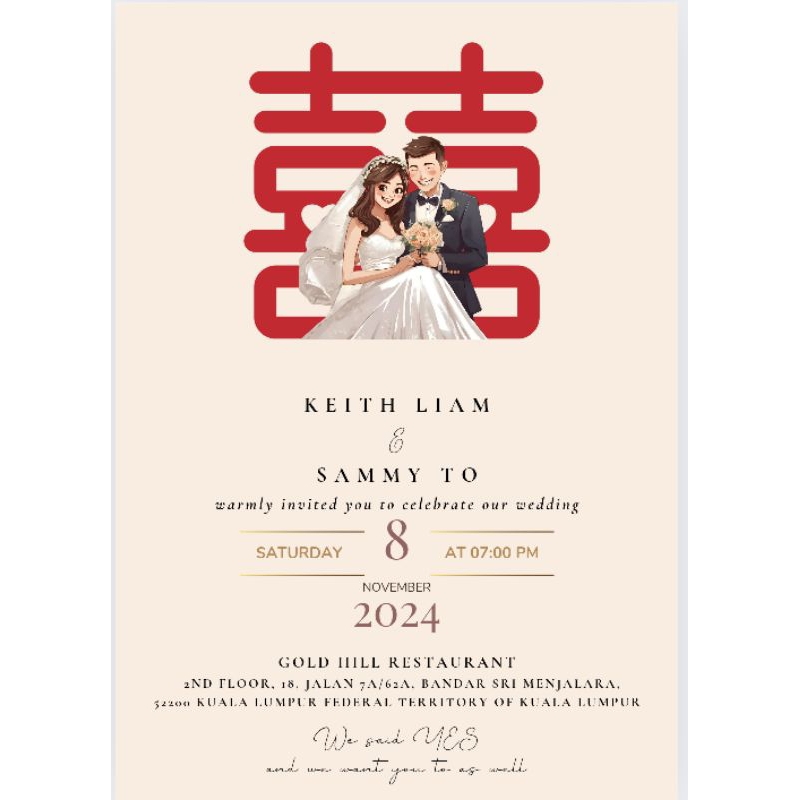 Chinese Wedding Card Chinese Invitation Card Shuang Xi Wedding Card ...