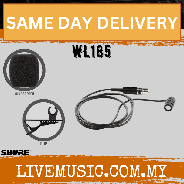 Shure WL185 Lavalier Microphone for Shure Wireless ( WL-185 / WL 185 ...