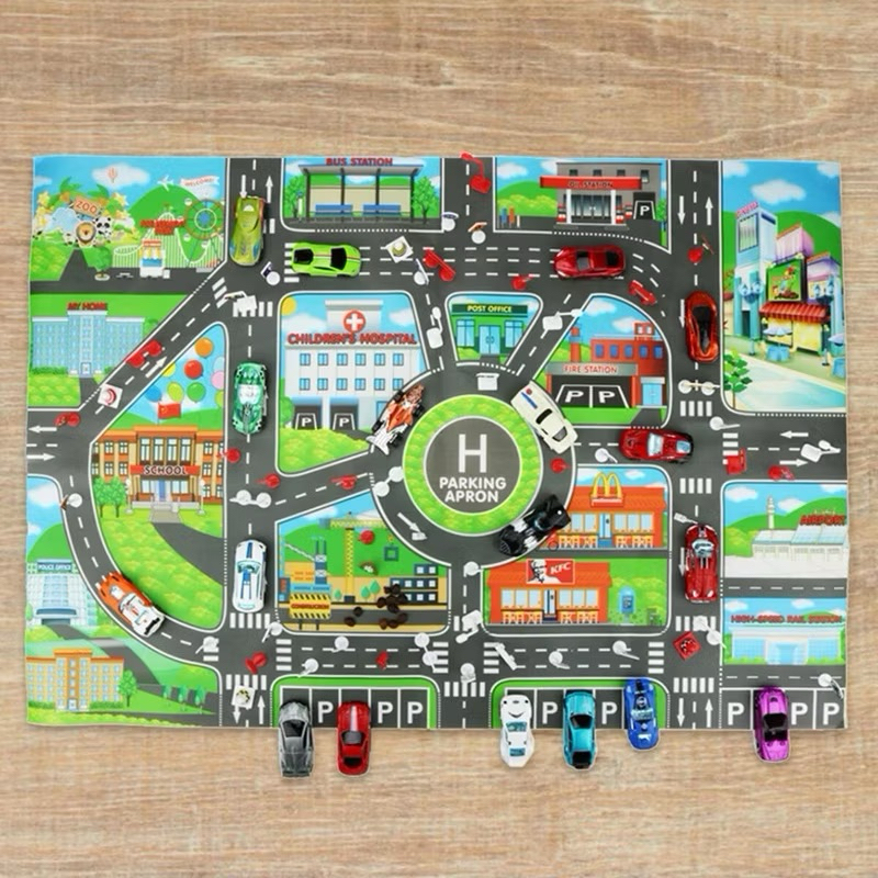 City Road Map Play Mat For Speech Therapy Social Skills Pre School ...
