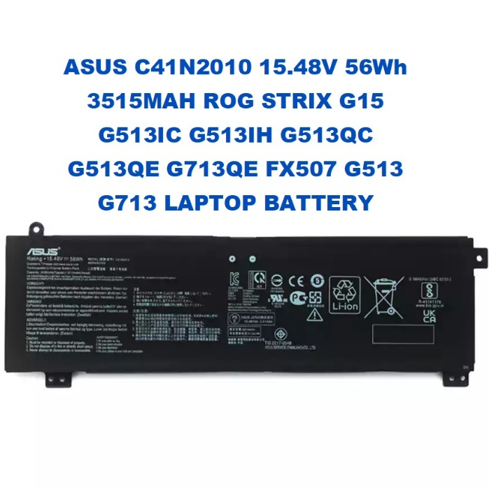 ASUS C41N2010 15.48V 56Wh 3515MAH ROG STRIX G15 G513IC G513IH G513QC ...