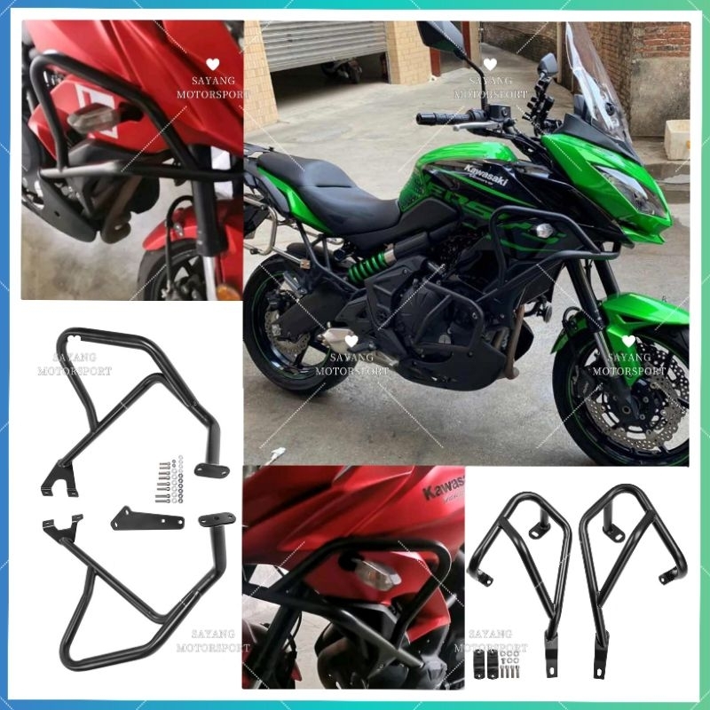KAWASAKI VERSYS650 2015-2024 ENGINE GUARD + BODY GUARD CRASH BAR FRAME ...