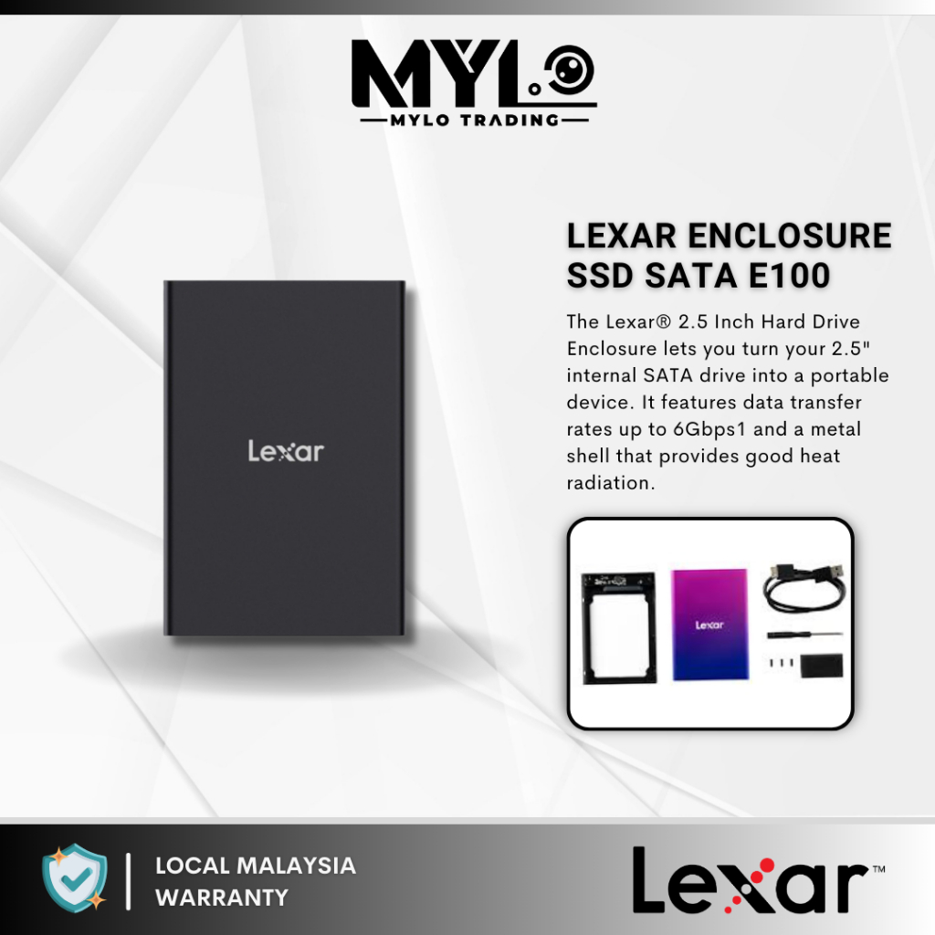 Lexar Enclosure SSD SATA E100 USB 3.2 Gen 1 – LPAE100-RNNNG | Shopee ...