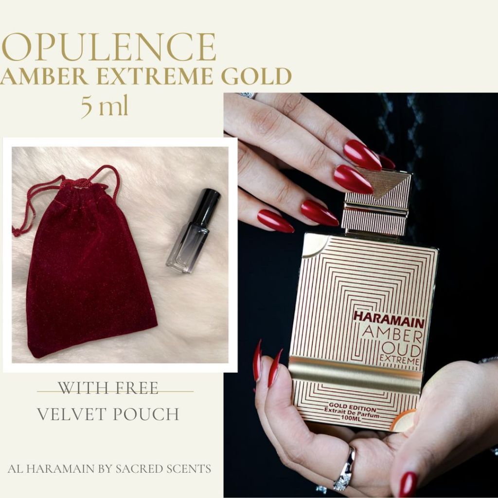 OPULENCE/TRAVEL SIZE DECANT 5ML AL HARAMAIN AMBER OUD GOLD EDITION ...