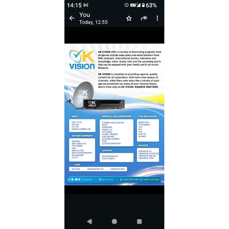 OK VISION TV decoder + satellite dish | Shopee Malaysia