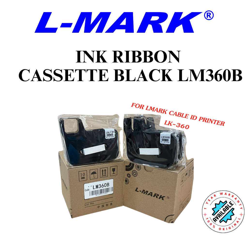 [LM-360B] L-Mark Ink Ribbon Cassette Black for Cable ID Printer LK-360 [READY STOCK] | Shopee ...