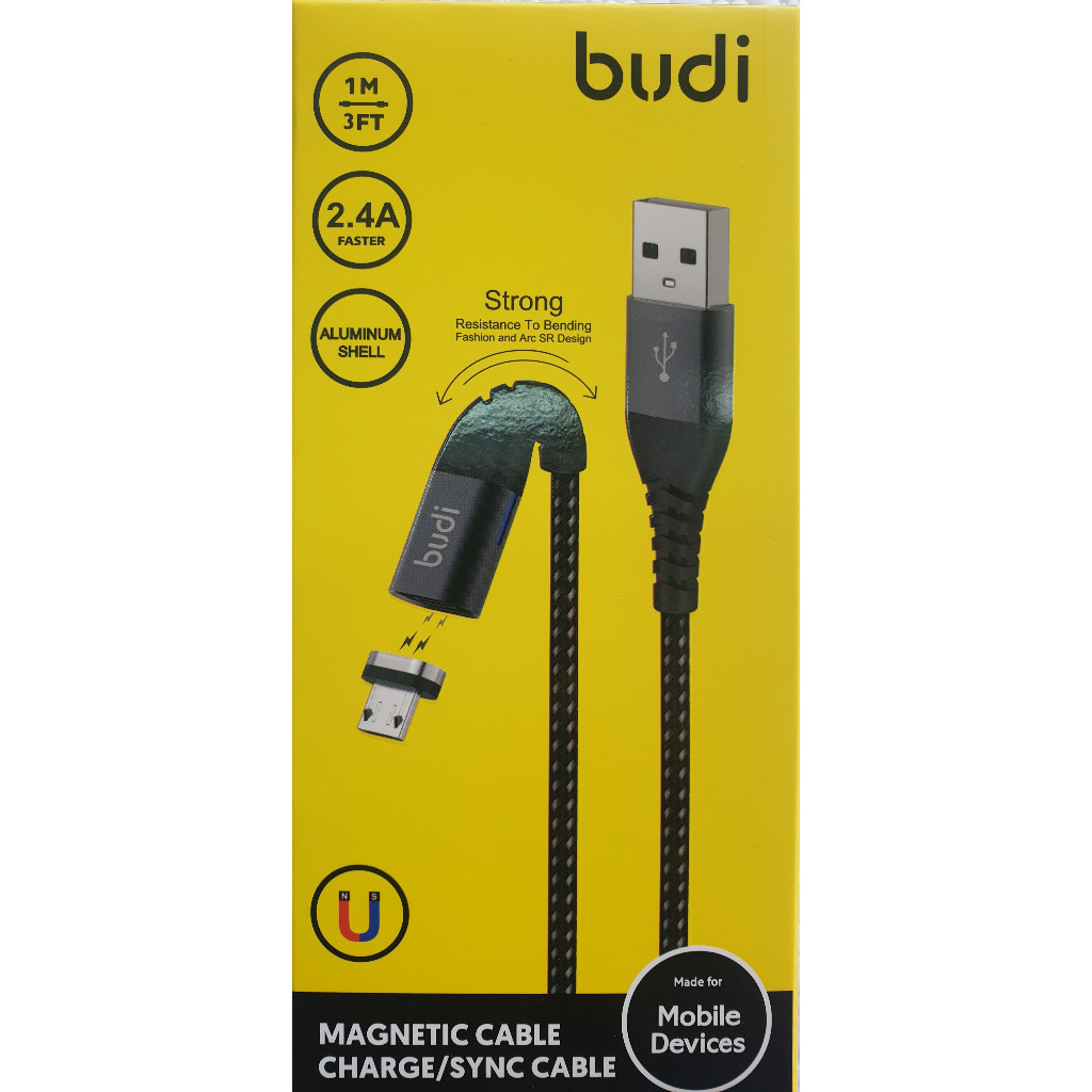 (READY STOCK) BUDI MICRO MAGNETIC USB CABLE CHAGER/SYNC CABLE FASTER ...
