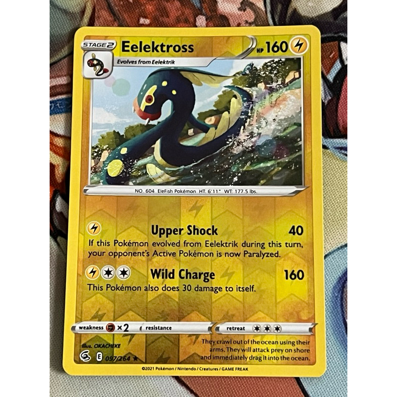 Pokemon TCG SS08 Fusion Strike - Eelektross - 097/264 - Rare Reverse Holo | Shopee Malaysia