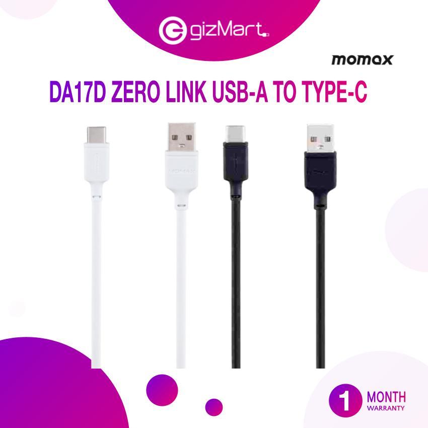 MOMAX DA17D ZERO LINK USB-A TO TYPE-C Fast Charging Cable 30cm | Shopee ...