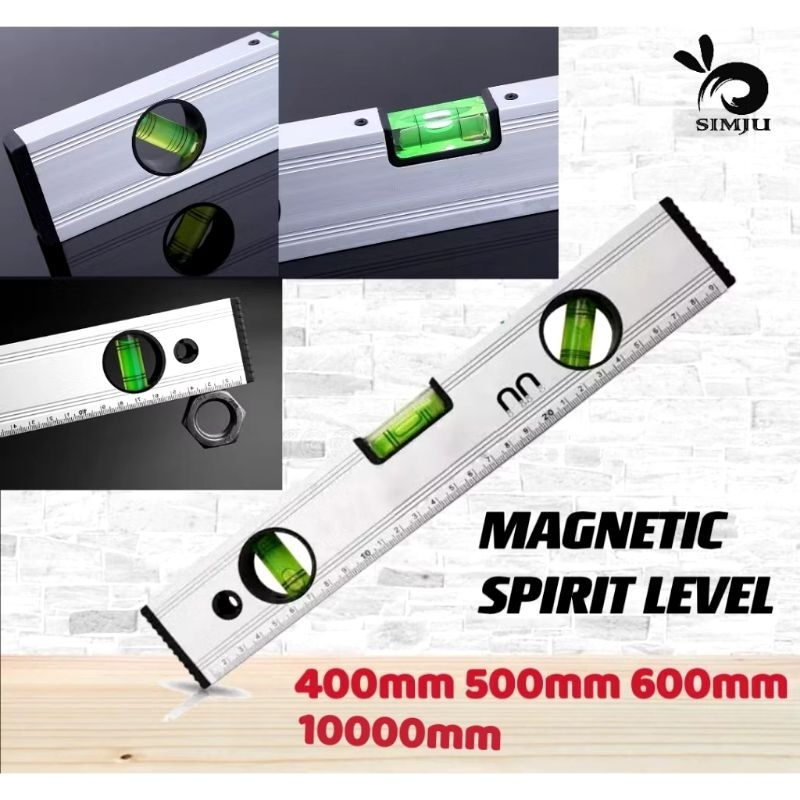 400MM - 1000MM Magnetic Spirit Level Water Level Ruler Measuring Tool ...