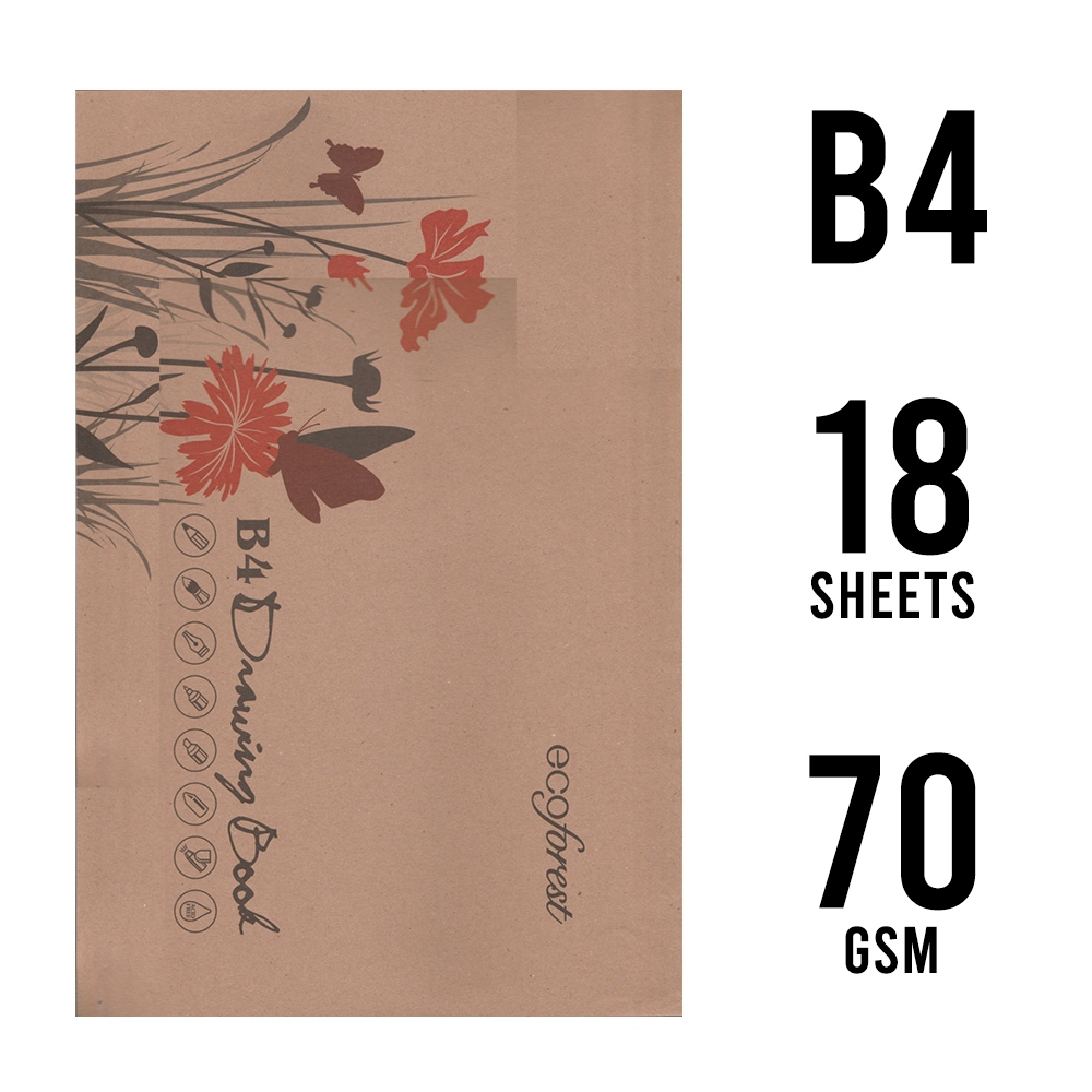 CAMPAP | DRAWING BOOK | FOREST DRAWING BOOK (B4 - 18 Sheets) ( 70gsm ...