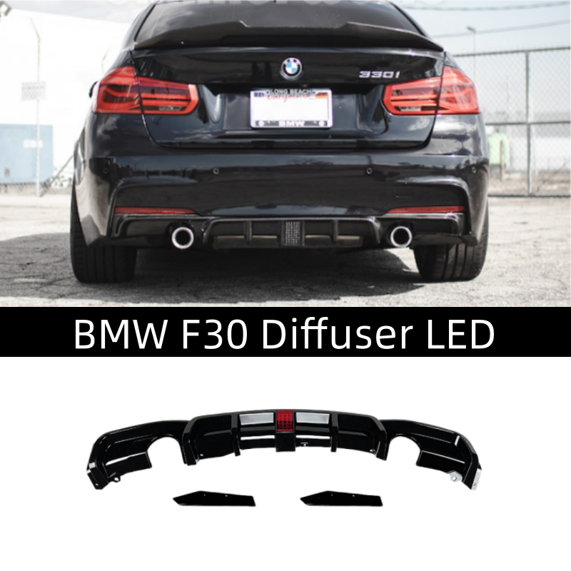 BMW F30 Diffuser Whit Led M Sport Bumper Lip Bodykit | Shopee Malaysia