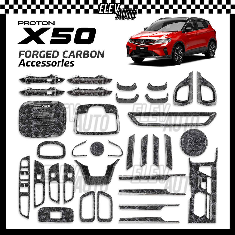 Proton X50 FORGED CARBON Accessories Door Handle Cover Fuel Cap Cover ...