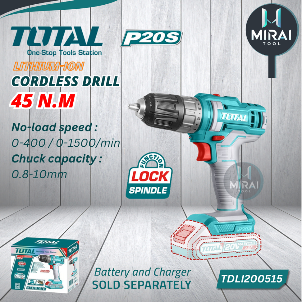TOTAL TDLI200515 P20S 20V Li-ion Cordless Drill (SOLO) | Shopee Malaysia
