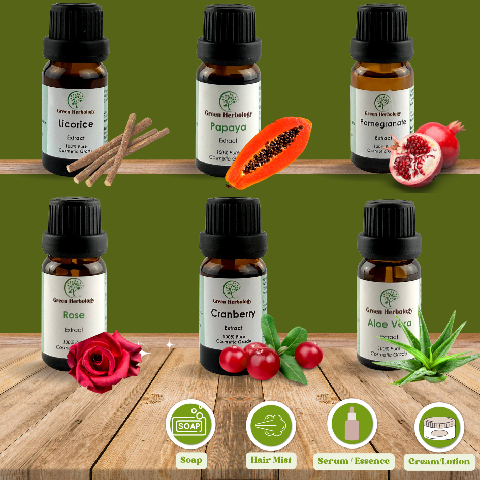 Pure Plant/Flower Extract - Face Serum, Toner, Essence, Extract I Green ...