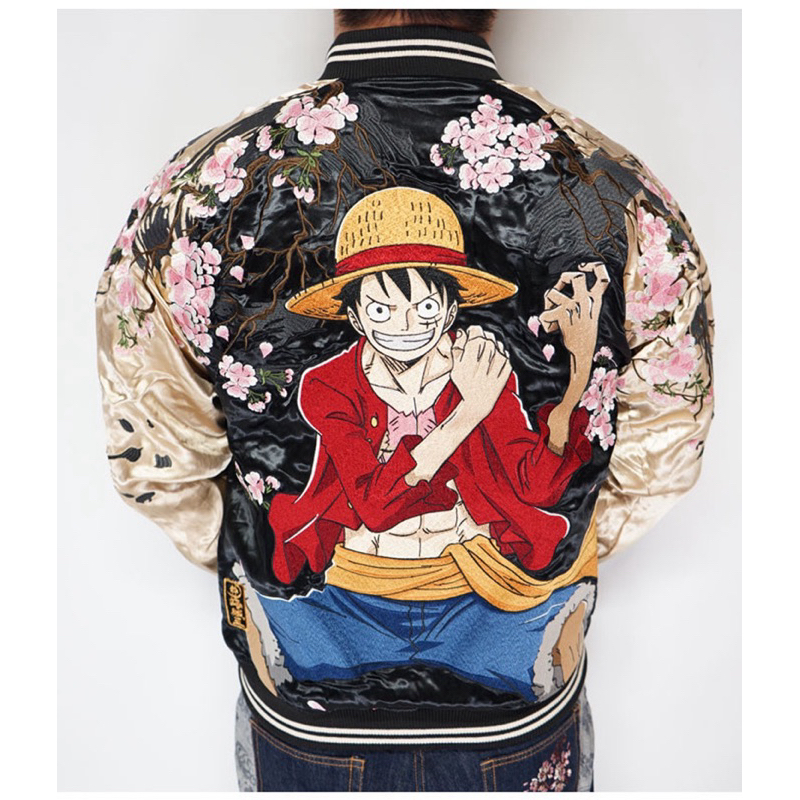 Sukajan jacket x One Piece Luffy Reversible karakuri tamashii (original ...
