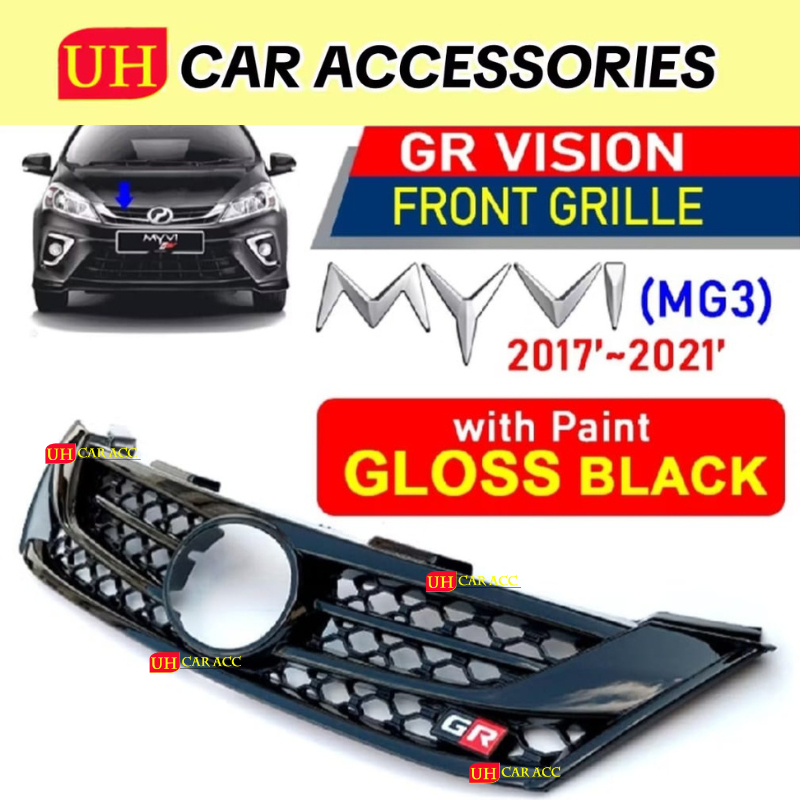 PERODUA MYVI G3 MG3 2017 - 2021 GR SPORT FRONT GRILL PAINTED PRE ...