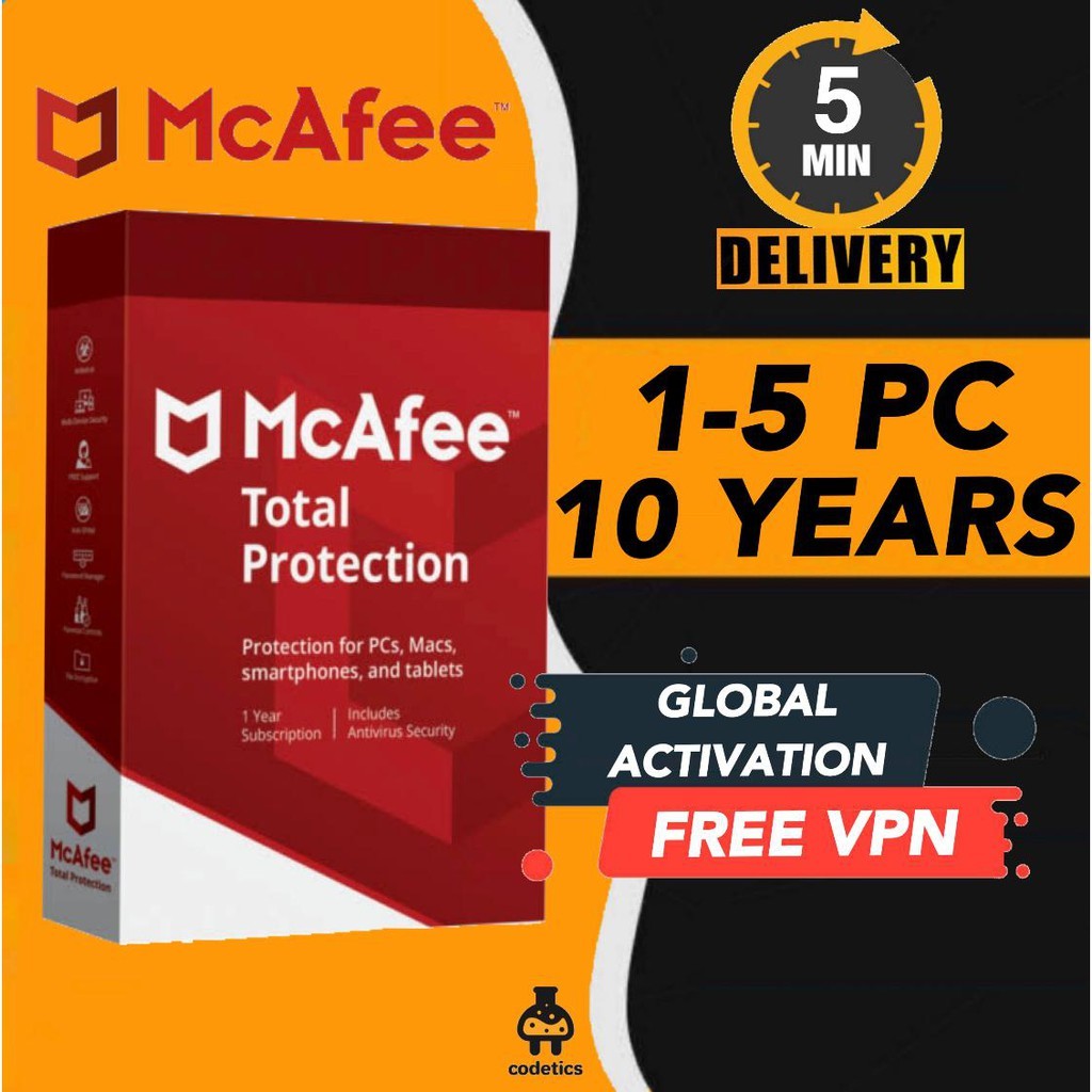 McAfee Internet Security Latest Version Antivirus 1 - 5 YEARS ORIGINAL ...