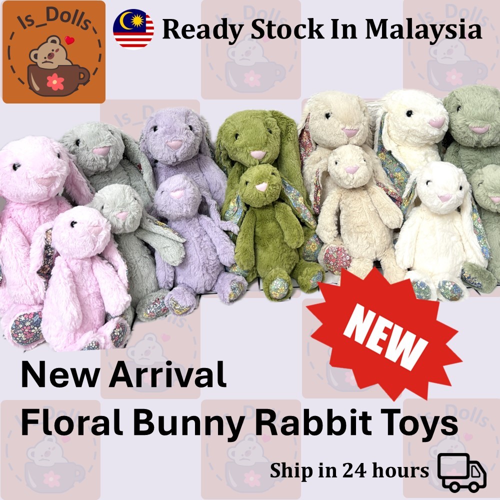 [New Arrival] Floral Bunny Rabbit Toys Plush Dolls Cute Soft Material ...