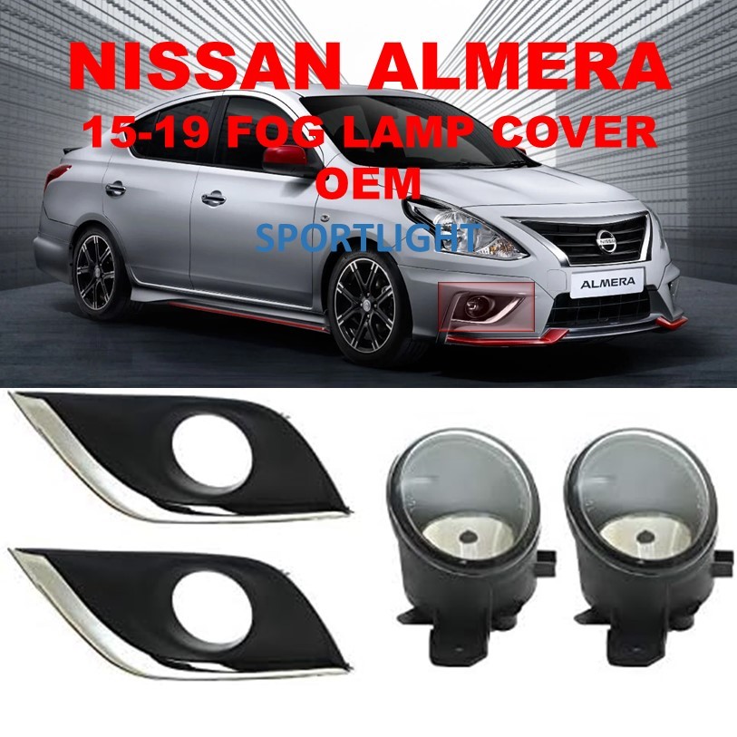 NISSAN ALMERA 2015 2016 2017 2018 2019 FOG LAMP COVER FOGLIGHT SPORT ...