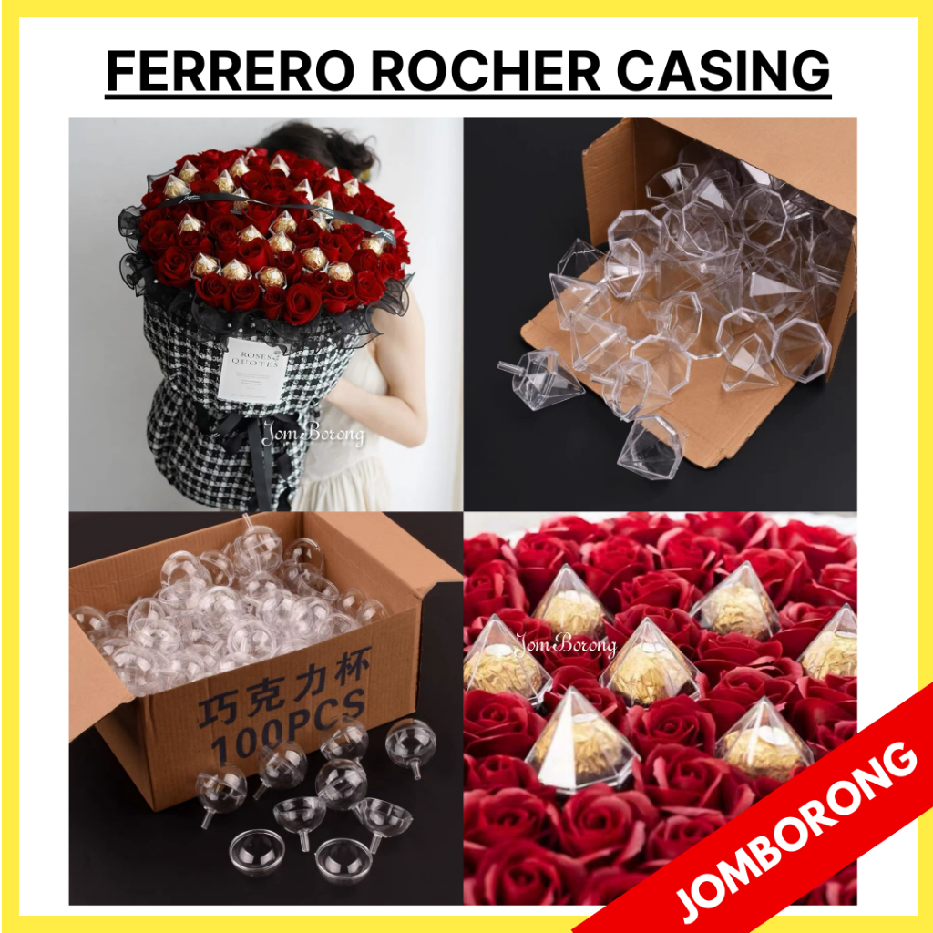 (40/100PCS) FERRERO ROCHER CASING CHOCOLATE COKLAT CUP Holder Case ...