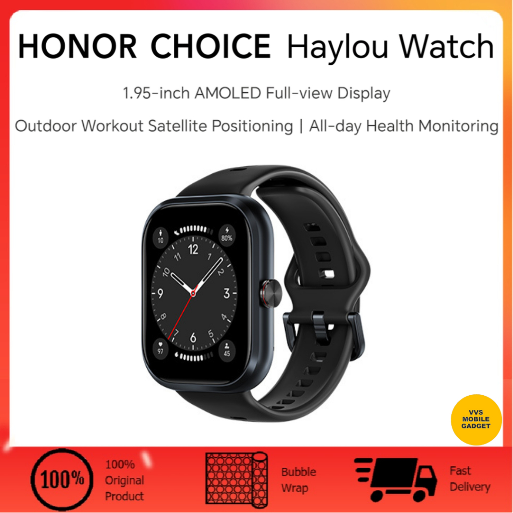 Honor Choice Haylou Watch│1.95" AMOLED Display│Bluetooth Calling│12 ...