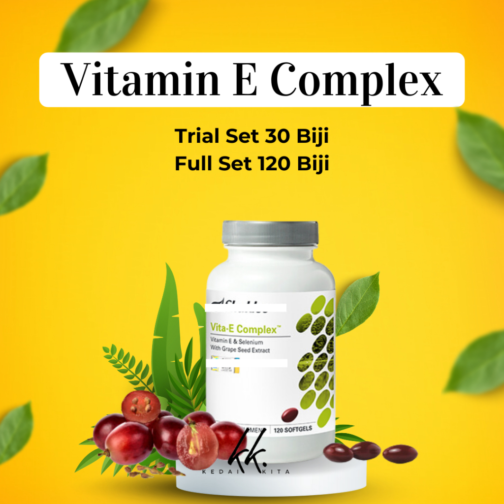 SHAKLEE Vitamin E Complex - HQ Original (Kulit Cantik dan Sihat, Parut Pudar, Jerawat Kecut ...