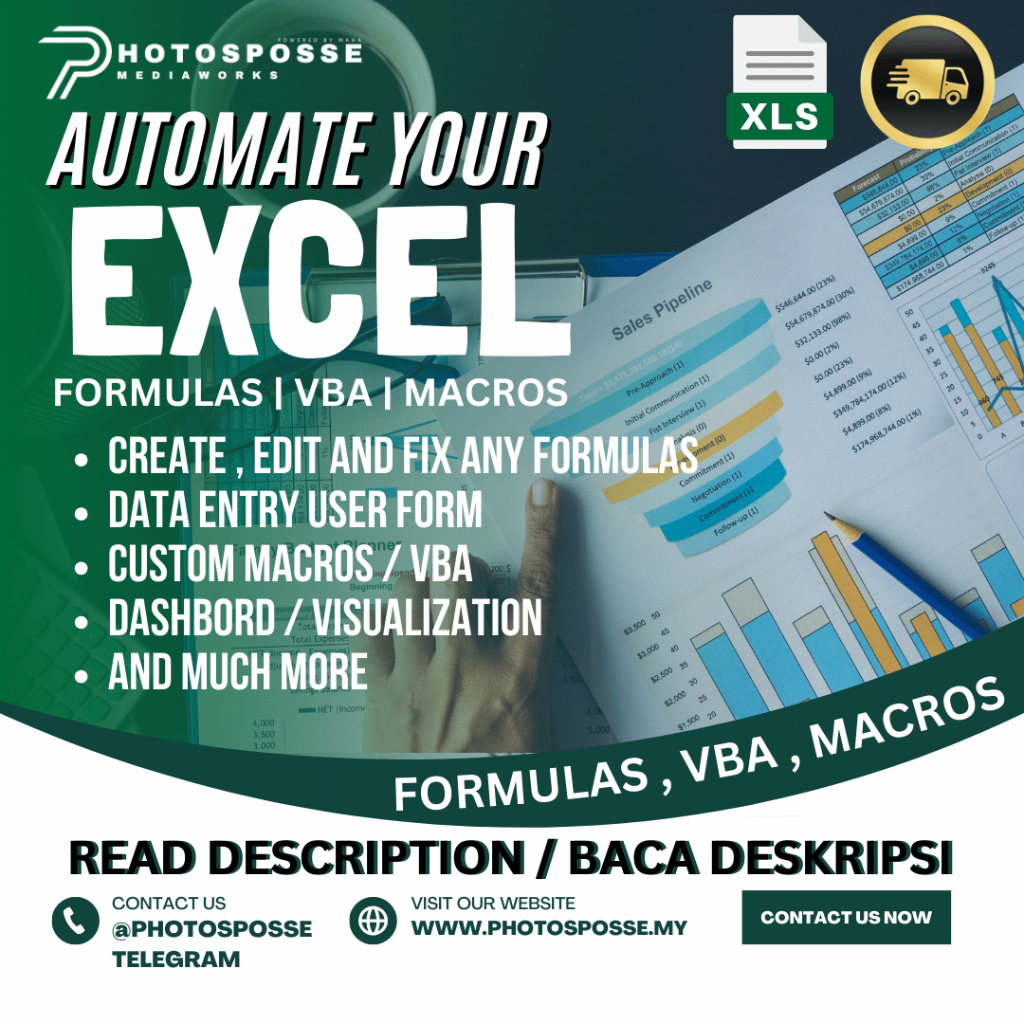 [BACA DESKRIPSI] EXCEL VBA SERVICE ( SERVIS EXCEL VBA ) | MICROSOFT EXCEL * READ DESCRIPTION ...