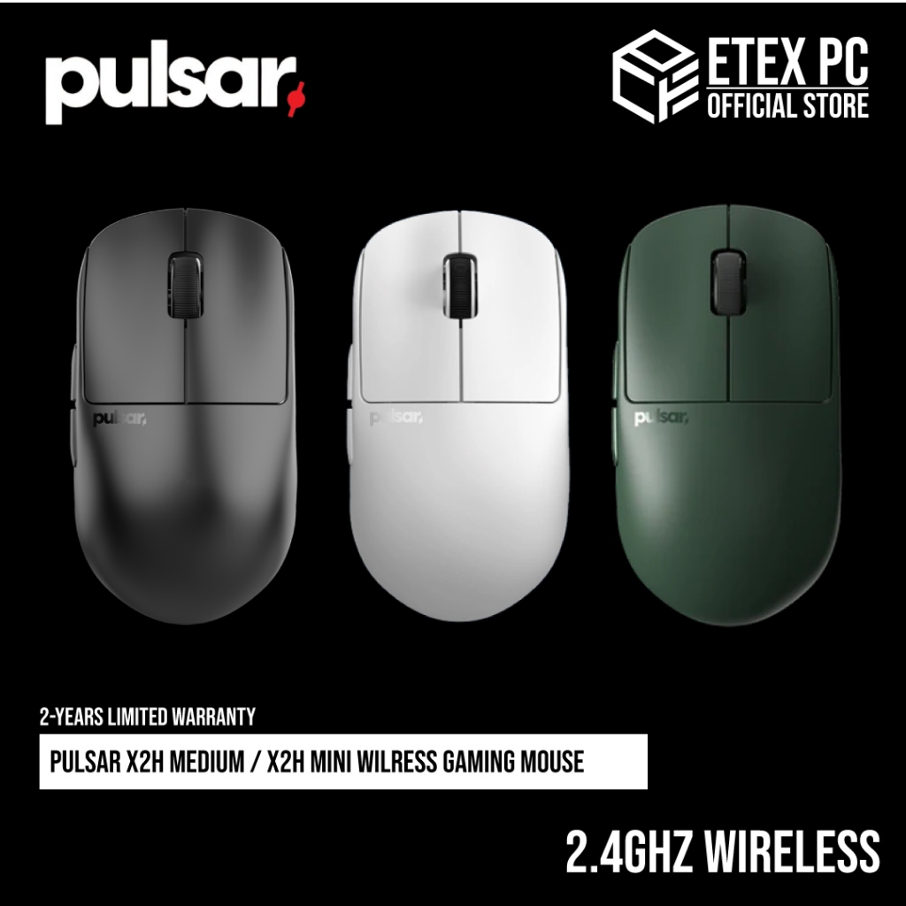 PULSAR X2H Medium / X2H Mini Wilress Gaming Mouse - Black / White ...